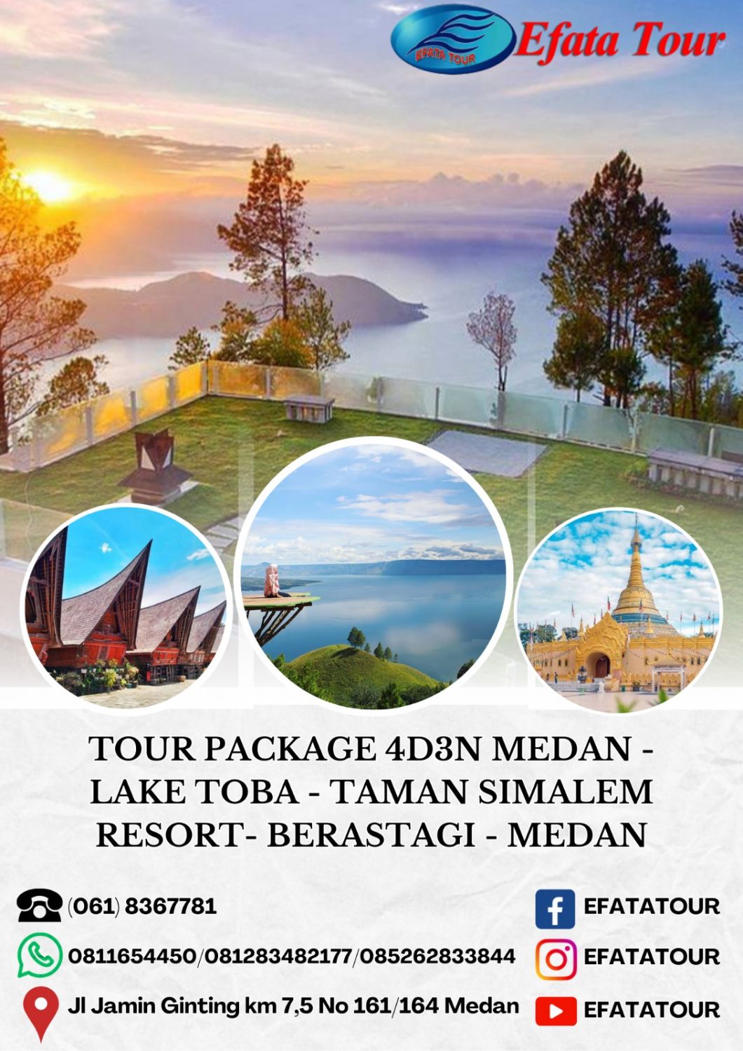 4H3M DANAU TOBA – SIMALEM RESORT – Efata Tour